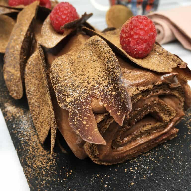 Chocolate Raspberry Yule Log – Baking Like a Chef