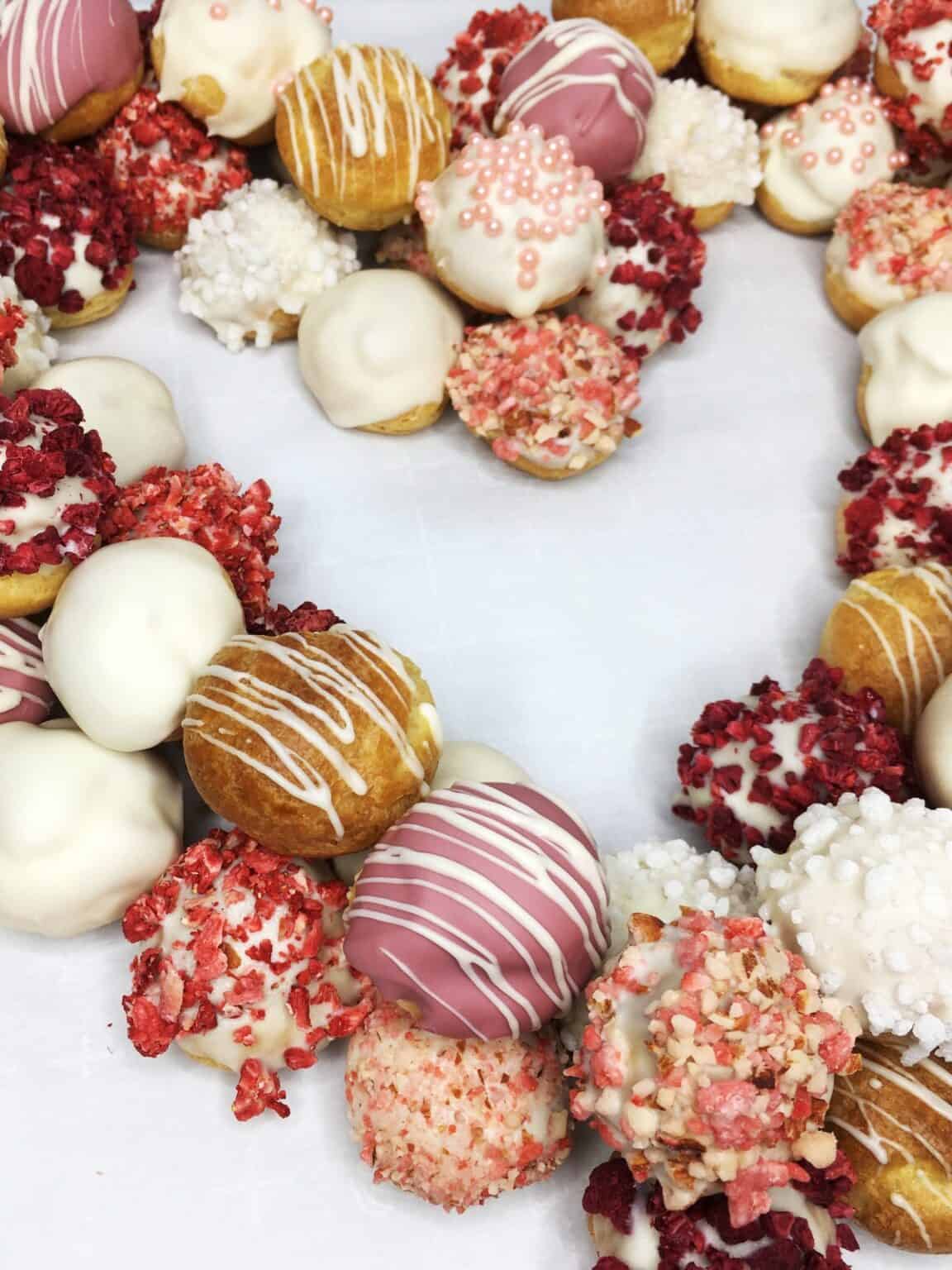 Heart-Shaped Cream Puffs Dessert – Baking Like a Chef