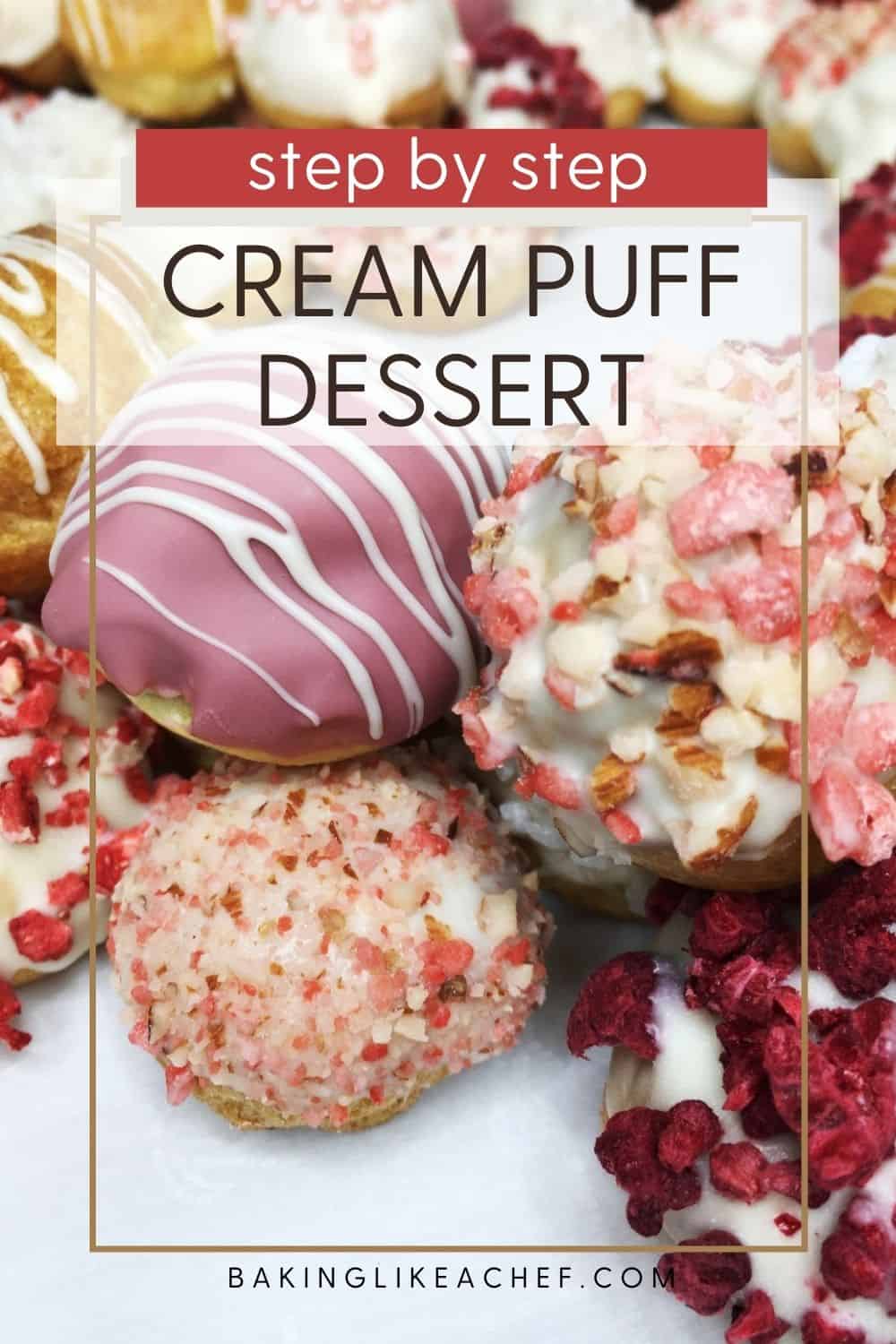 Heart-Shaped Cream Puffs Dessert – Baking Like a Chef