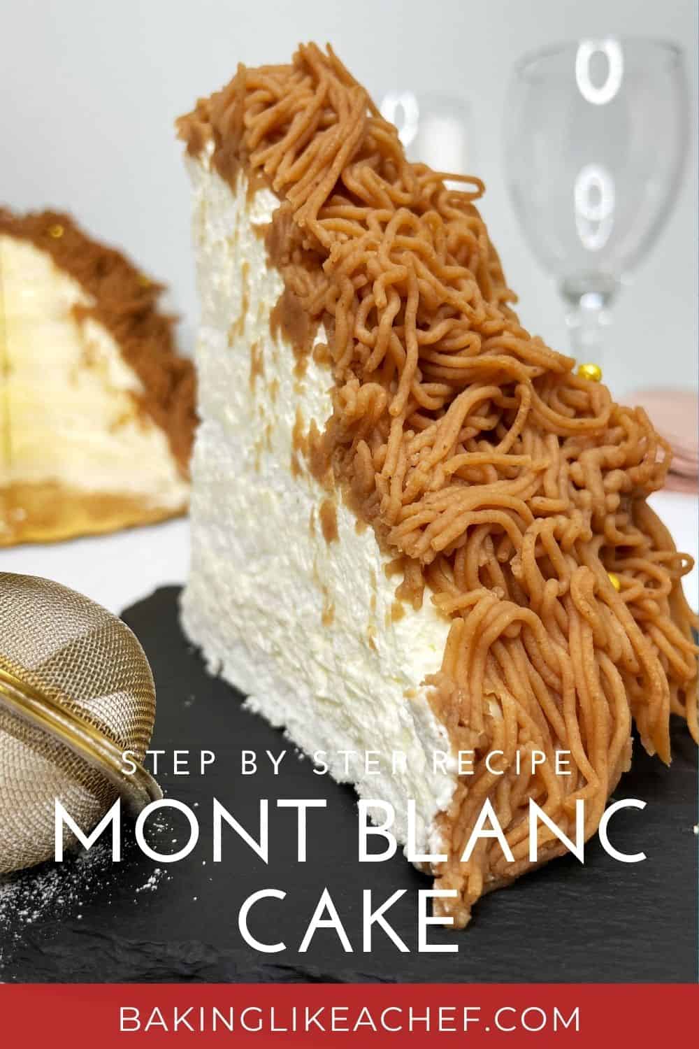 Mont Blanc Cake (Chestnut Cream Cake) – Baking Like a Chef