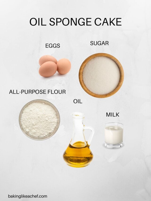 5-Ingredient Oil Sponge Cake (With Olive Oil) – Baking Like a Chef