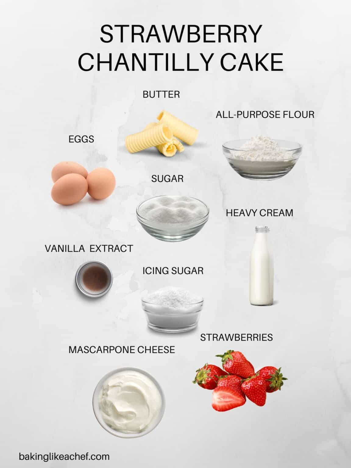 Strawberry Chantilly Cake – Baking Like a Chef