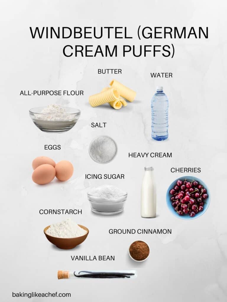 Windbeutel (German Cream Puffs) – Baking Like a Chef